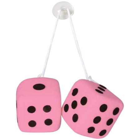 Lucky Fuzzy Dice - Pink | MicksGarage