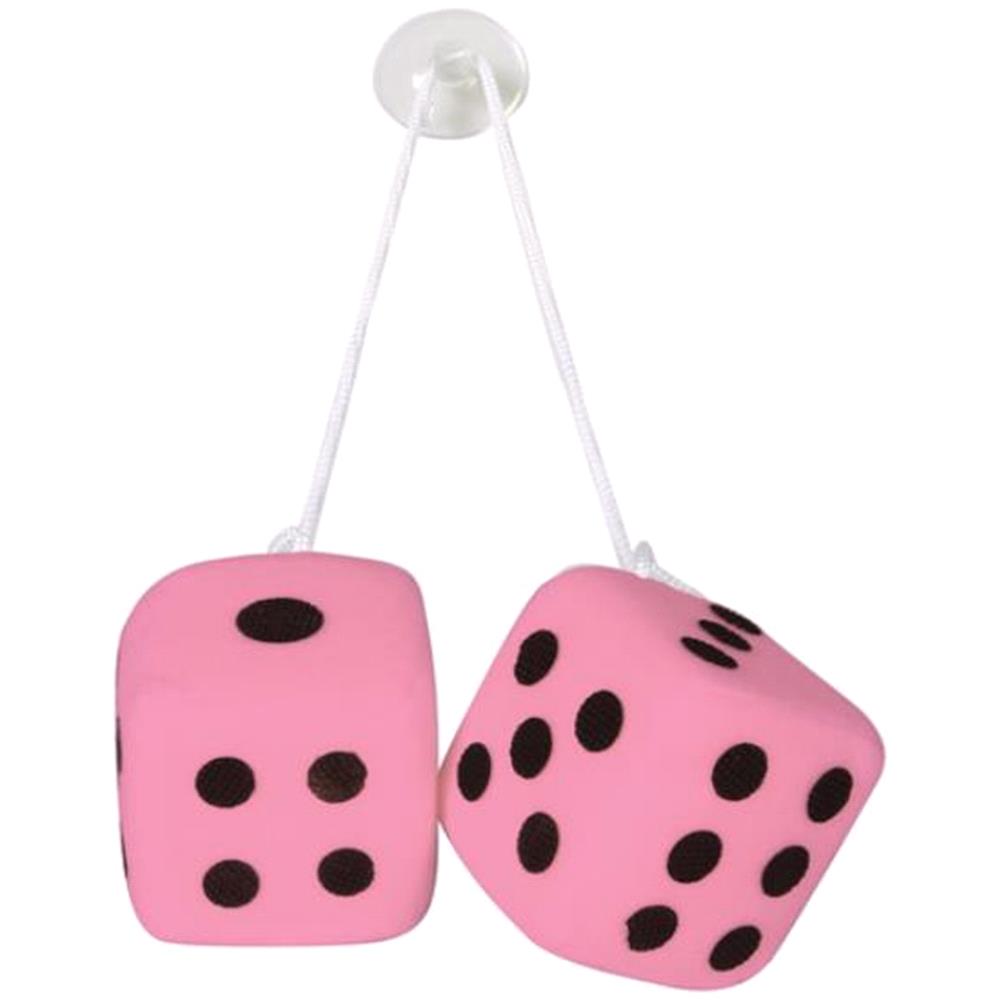 Lucky Fuzzy Dice Pink For | MicksGarage
