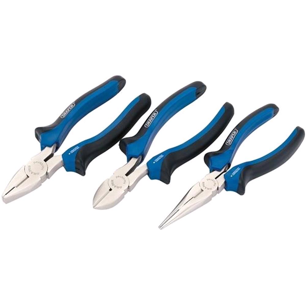 Draper 45864 Soft Grip Pliers Set (3 Piece) For | MicksGarage